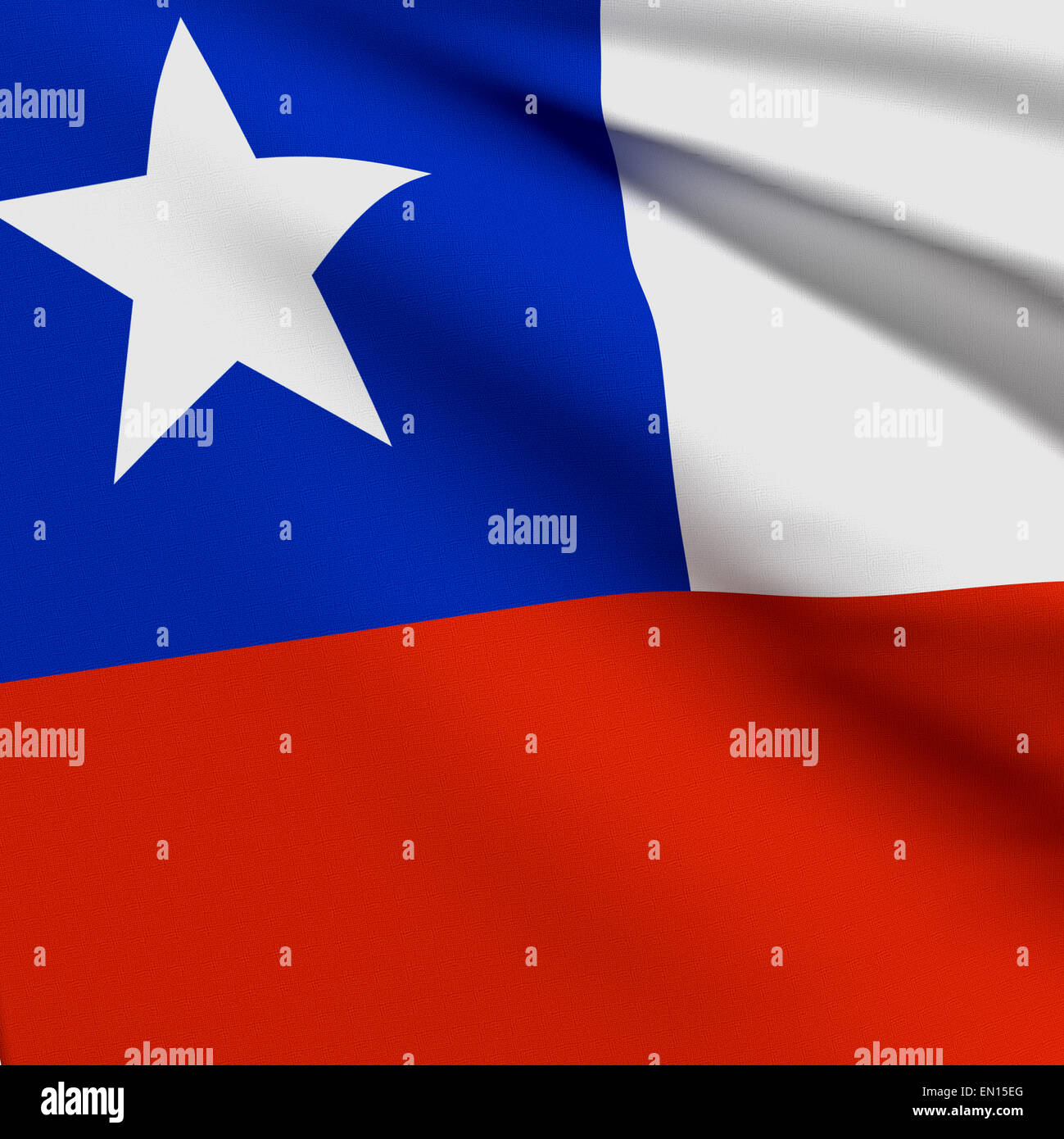 Chile flag 3d rendering hi-res stock photography and images - Alamy