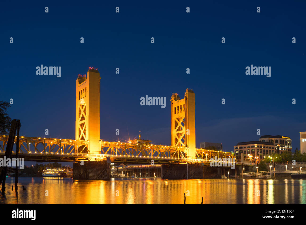 Sacramento golden tower bridge hi-res stock photography and images - Alamy