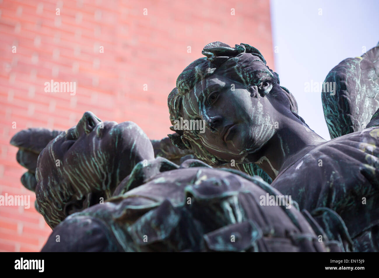 Angel of Victory bronze statue at Waterfront Station in Vancouver ...