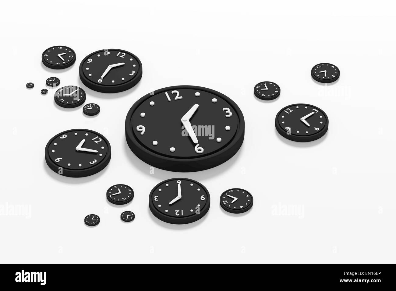 3d clock Black and White Stock Photos & Images - Alamy