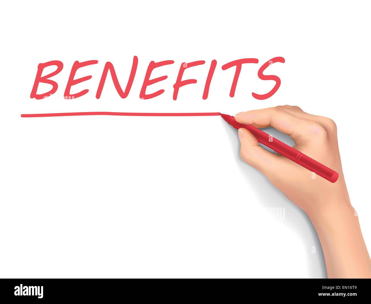 benefits word written by hand on a transparent board Stock Vector Image & Art - Alamy