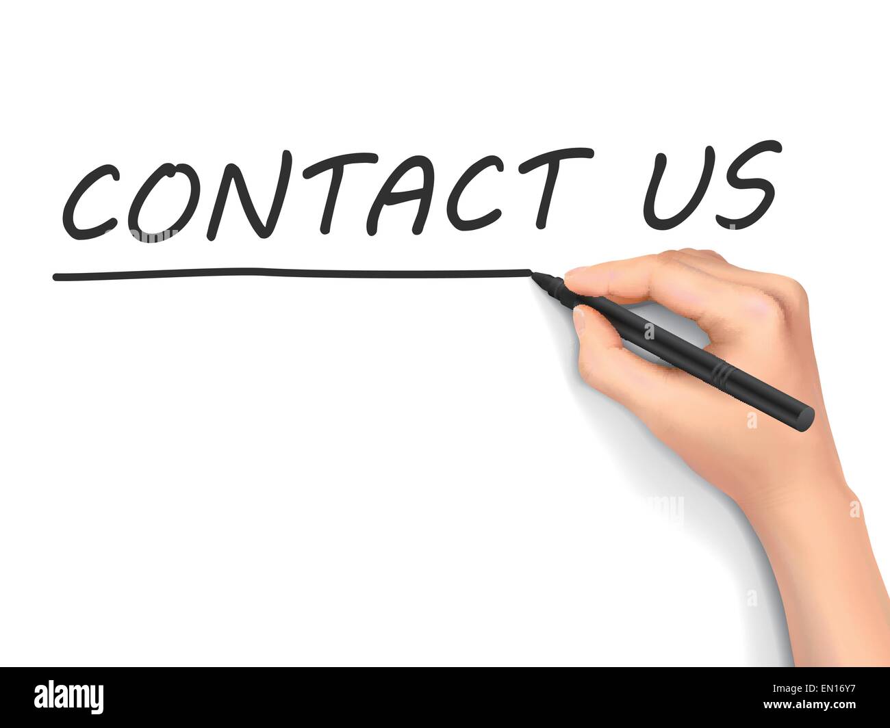 contact us words written by hand on white background Stock Vector Image ...