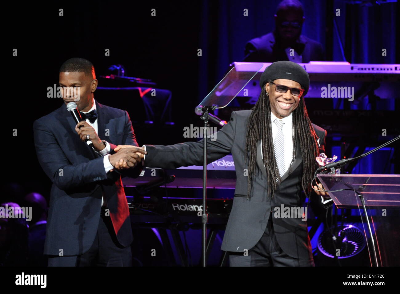 Angel Ball 2014 at Cipriani Wall Street Featuring: Jamie Foxx,Nile ...