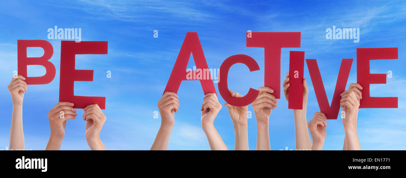 Many Caucasian People And Hands Holding Red Letters Or Characters ...