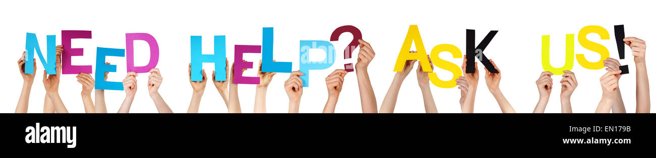 Many Caucasian People And Hands Holding Colorful Letters Or Characters ...