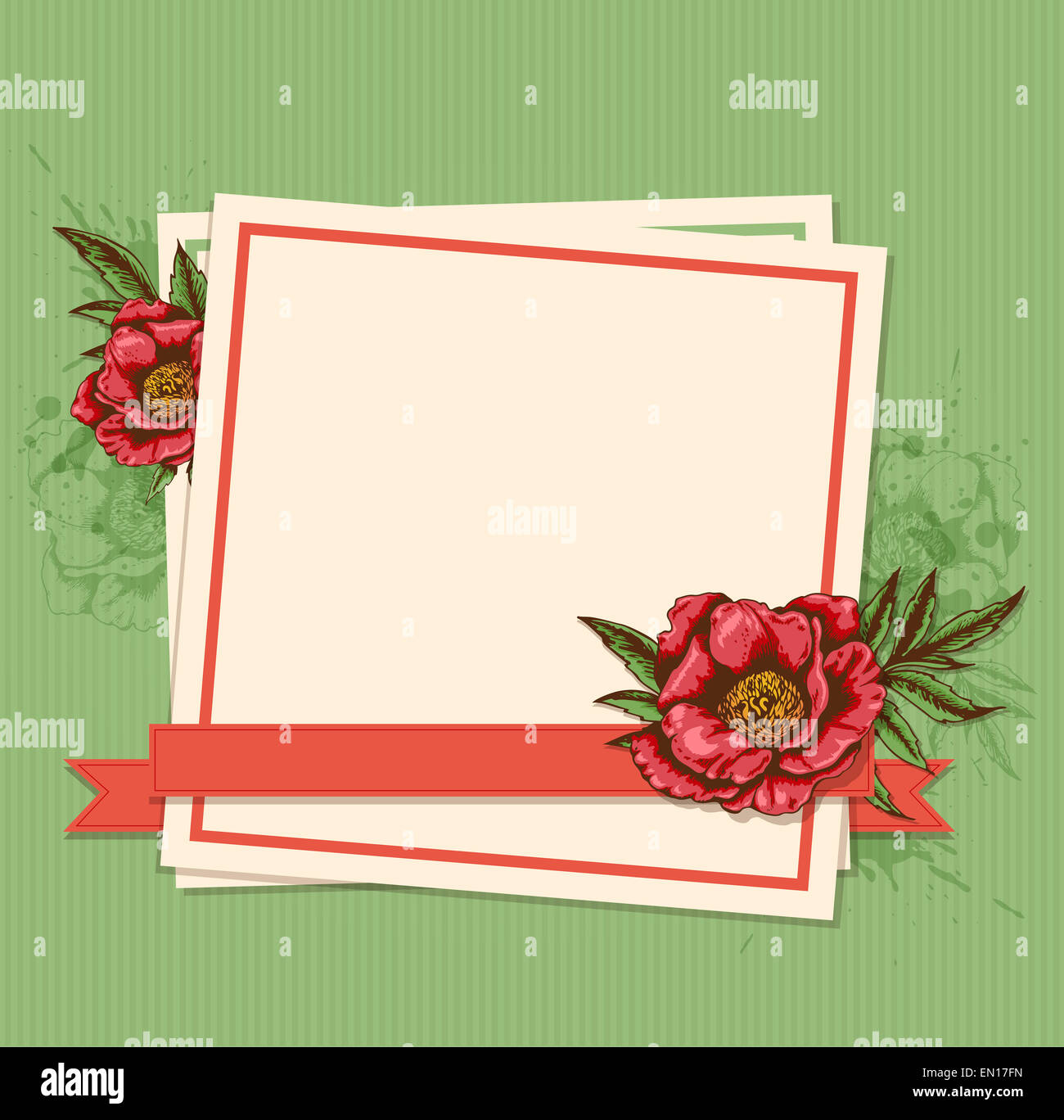 Peony frame hi-res stock photography and images - Alamy