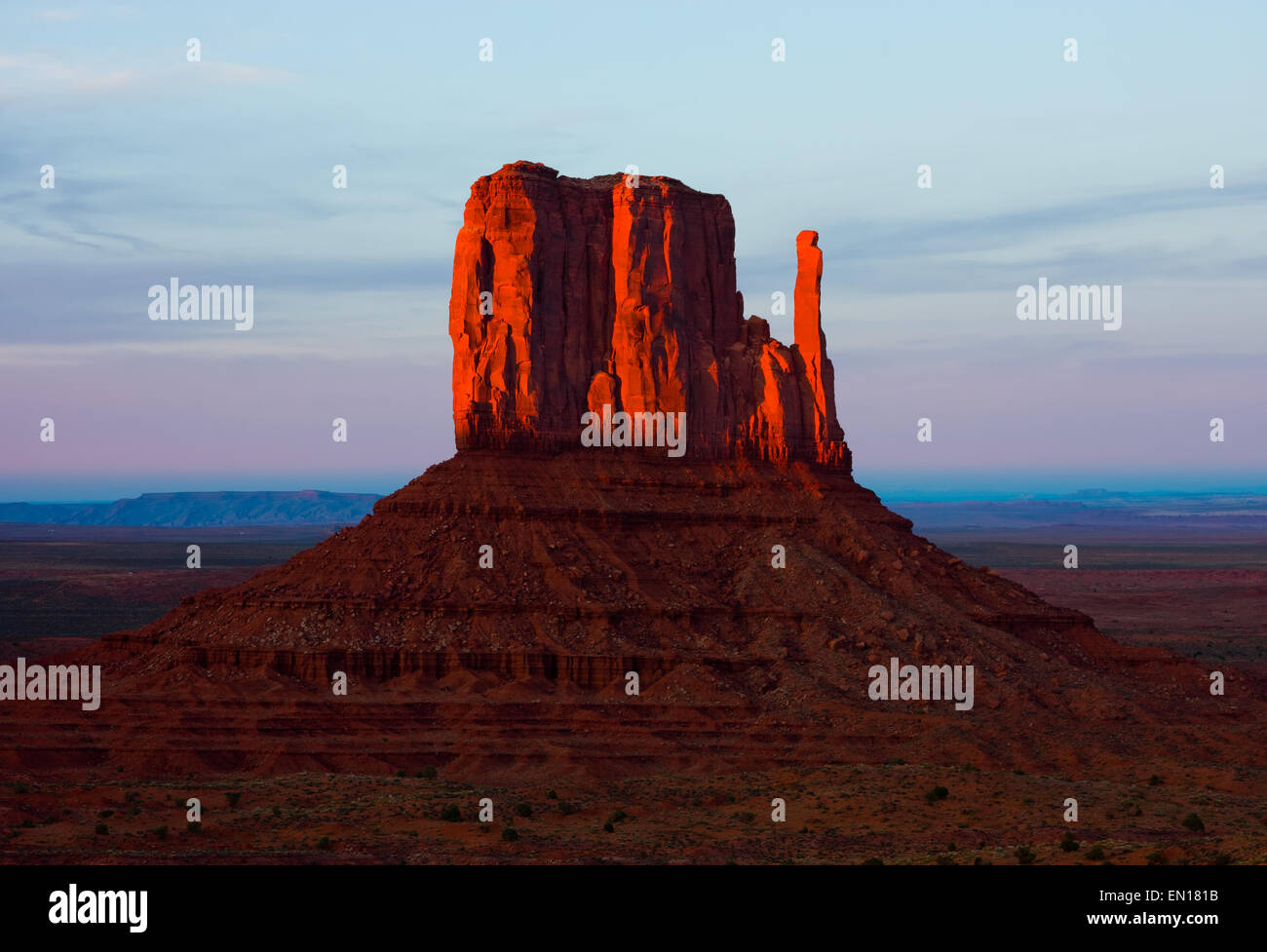 Monument Valley at sunset Stock Photo - Alamy