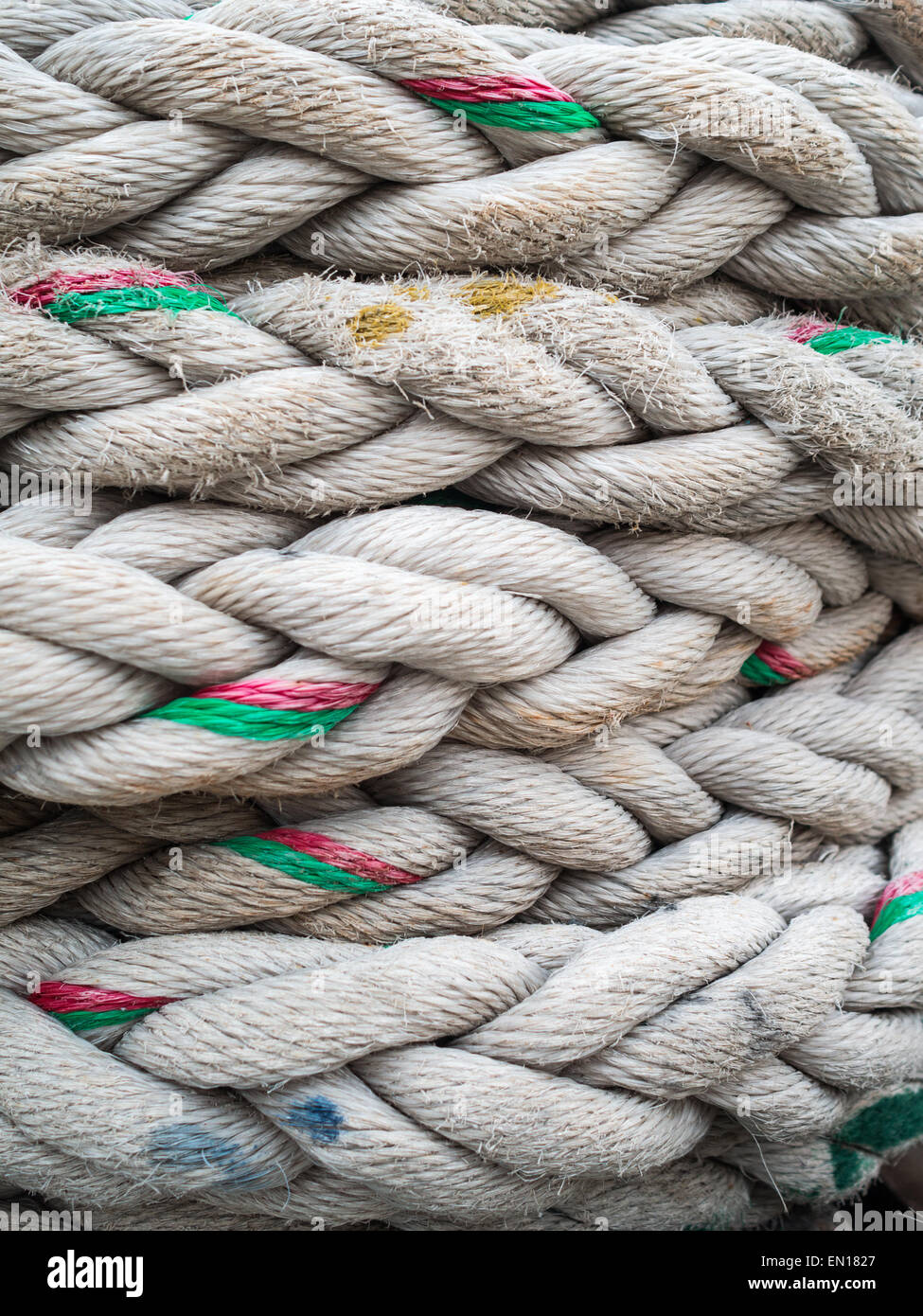 White rope roll close up Stock Photo - Alamy