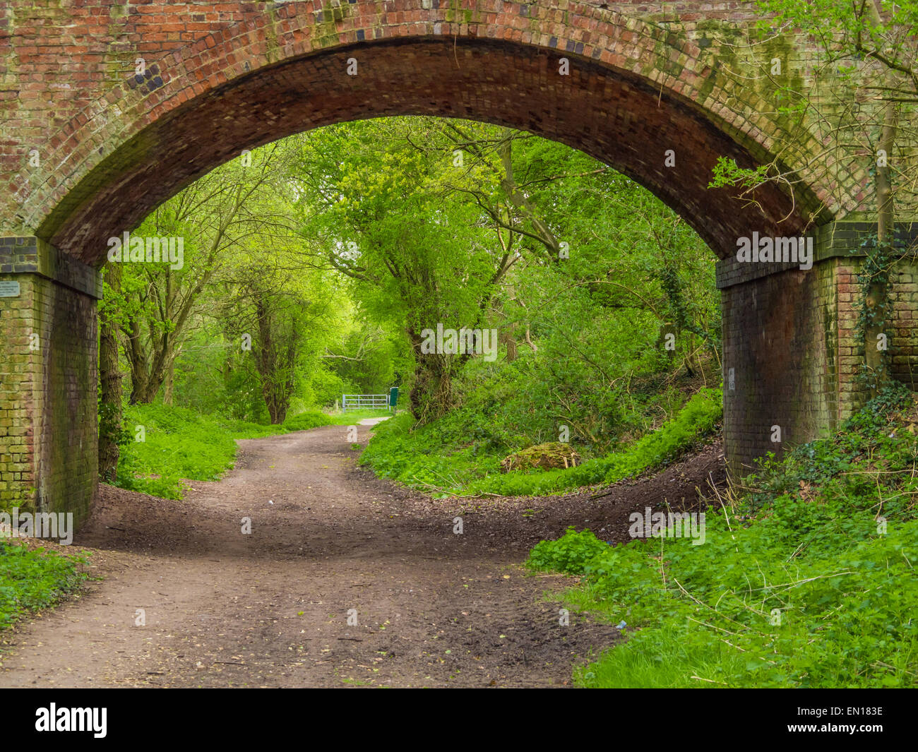 Railway arch in spring Stock Photo - Alamy