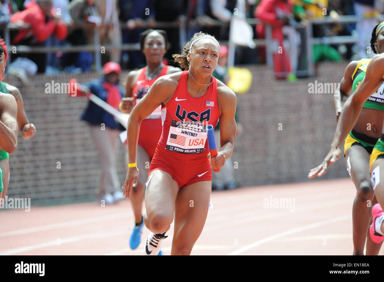Philadelphia, Pennsylvania, USA. 25th Apr, 2015. Team USA running ...