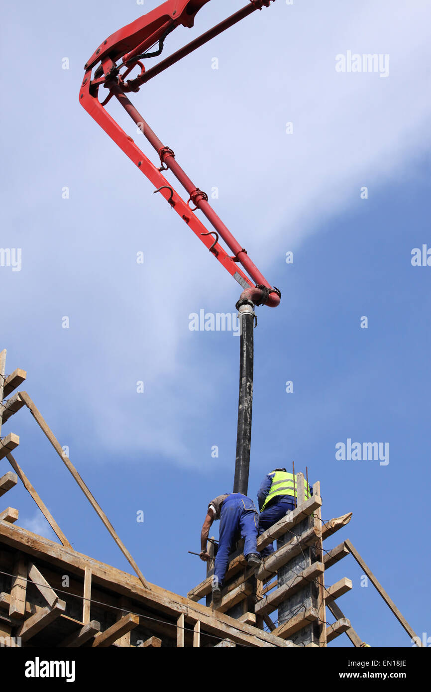 Builder tube from truck mounted hi-res stock photography and images - Alamy