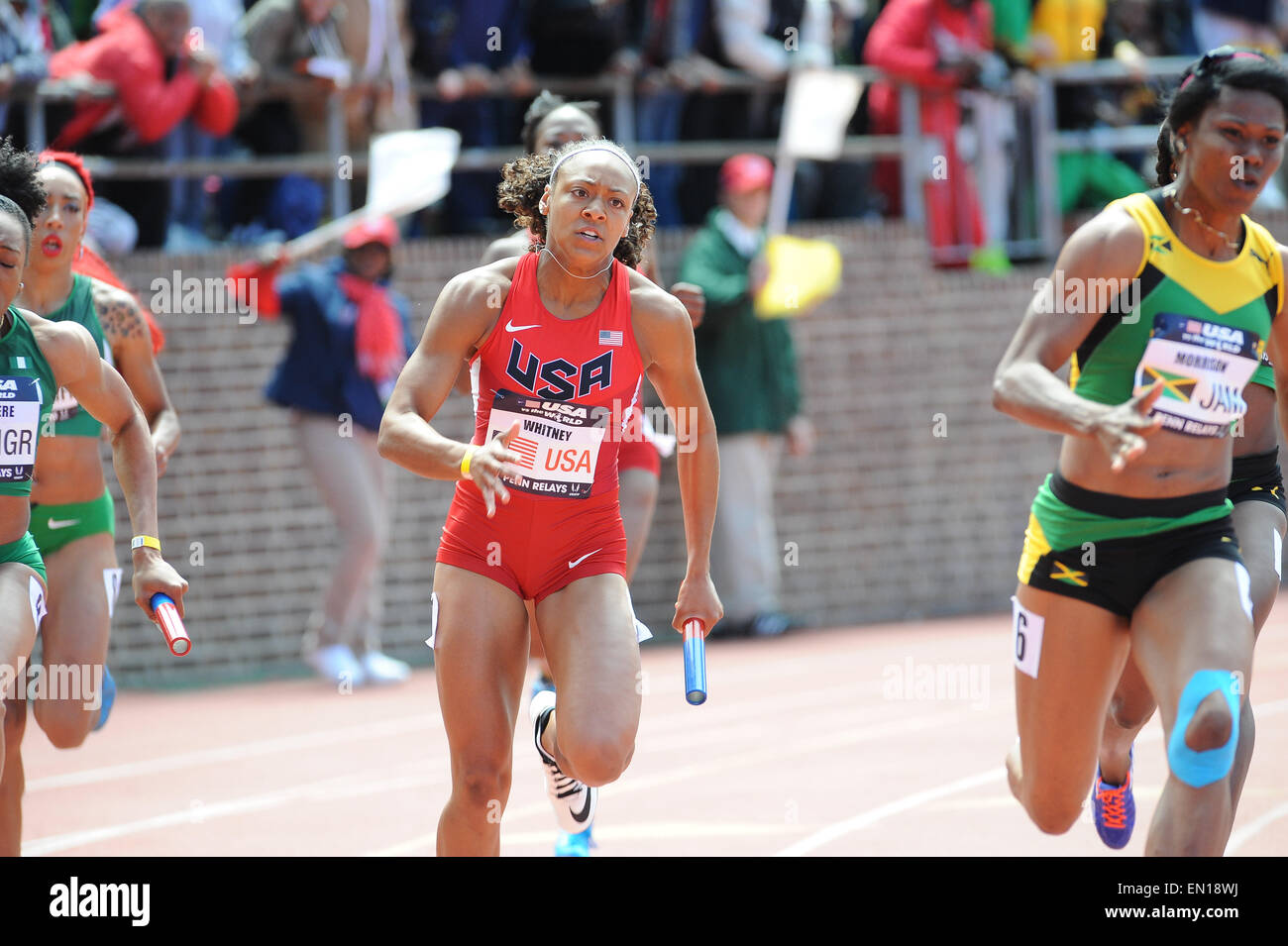 Philadelphia, Pennsylvania, USA. 25th Apr, 2015. Team USA running ...
