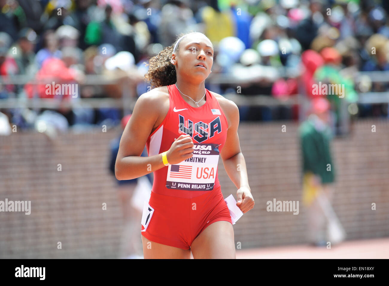 Philadelphia, Pennsylvania, USA. 25th Apr, 2015. KAYLIN WHITNEY of Team ...