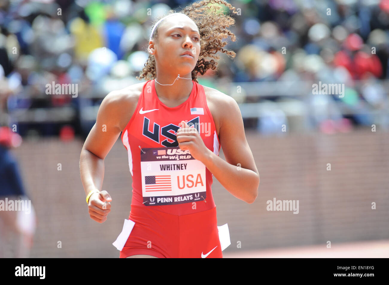 Philadelphia, Pennsylvania, USA. 25th Apr, 2015. KAYLIN WHITNEY of Team ...