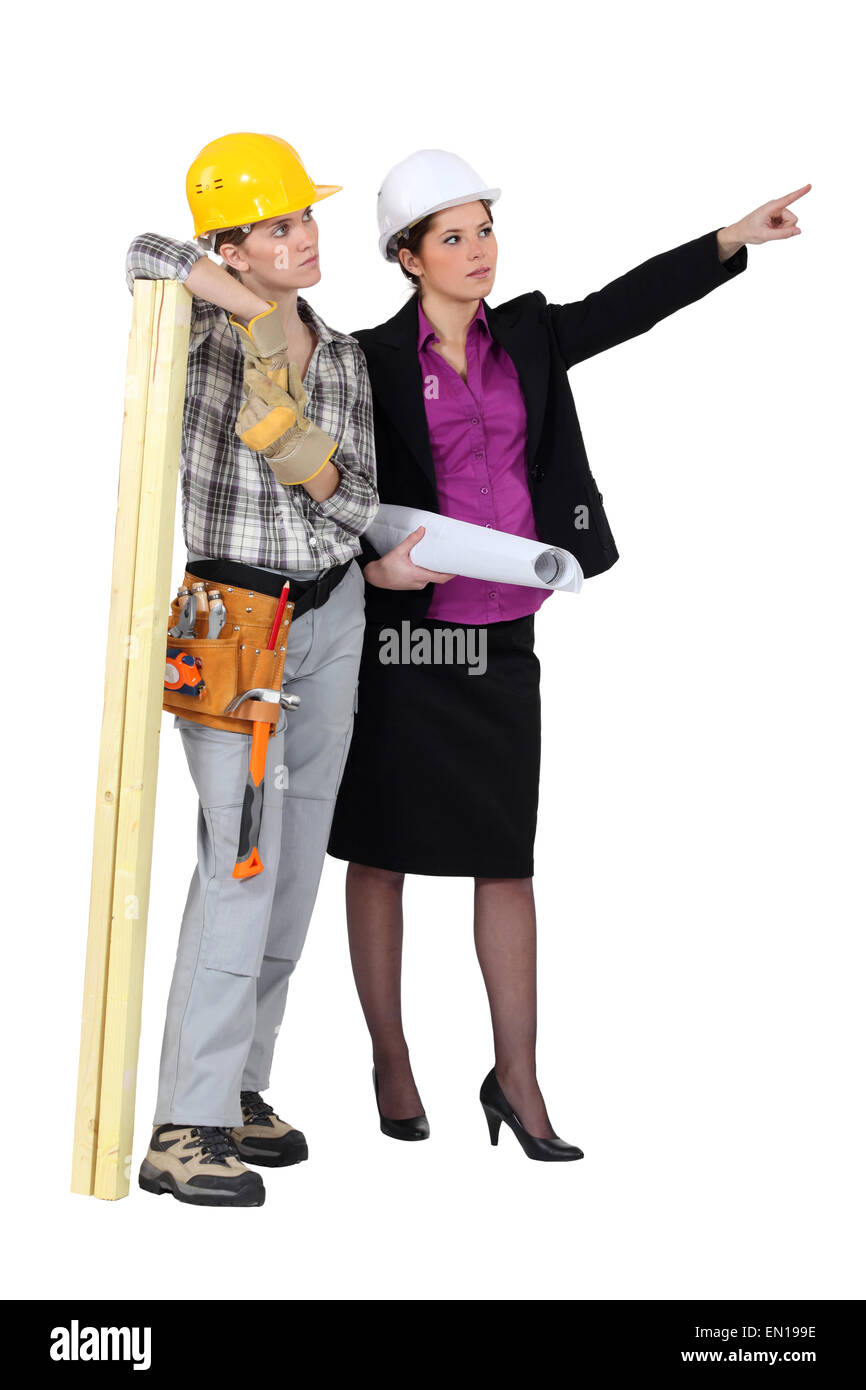 Carpenter and her manager Stock Photo - Alamy