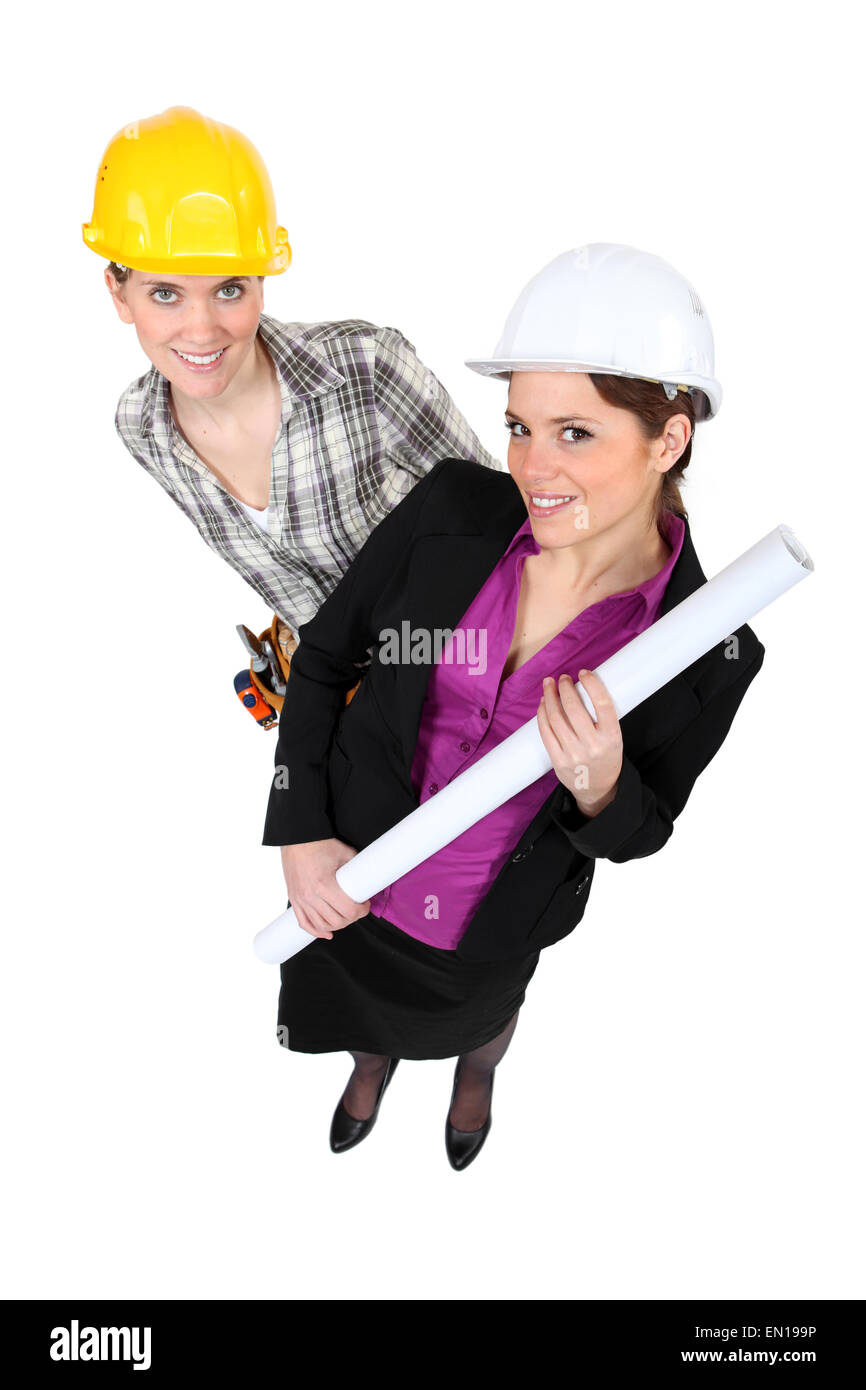 An architect and her foreman Stock Photo - Alamy