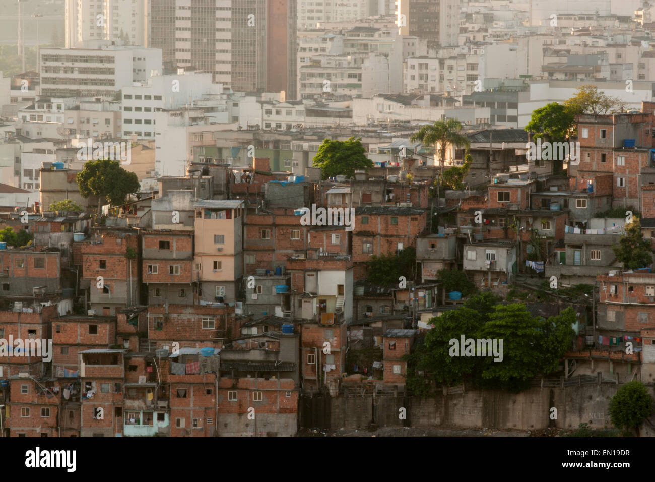 A favela slum community in Santa Teresa, Rio de Janeiro, Brazil Stock ...