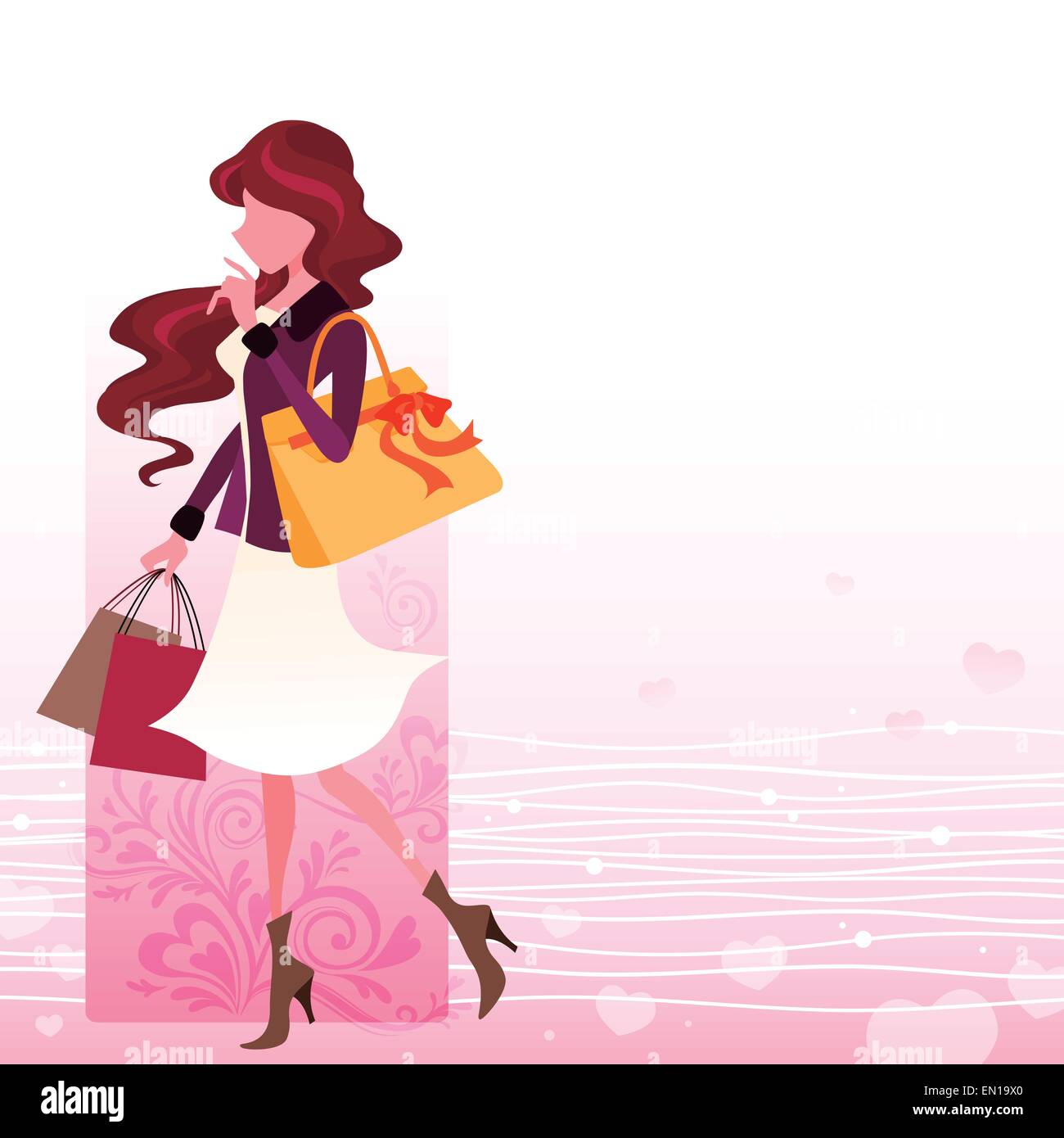 vector modern beautiful lady template Stock Vector Image & Art - Alamy