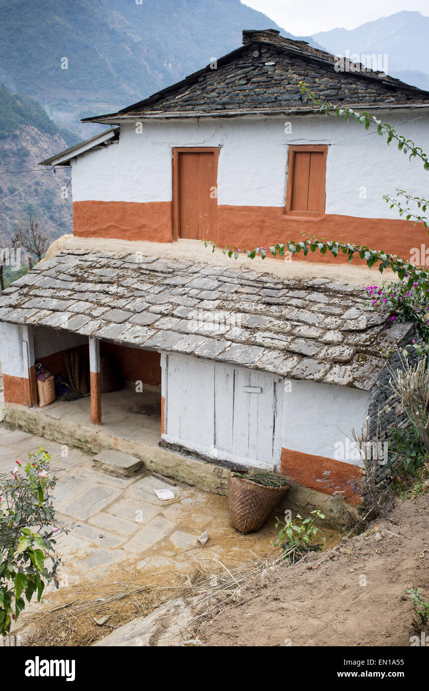 Nepali rural house, Nepal Stock Photo - Alamy