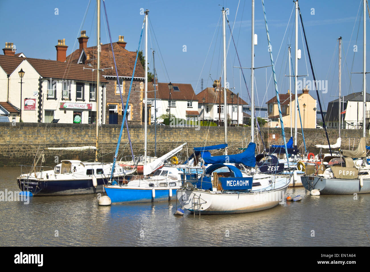 Pill a village on the mouth of the River Avon Bristol england UK Stock ...