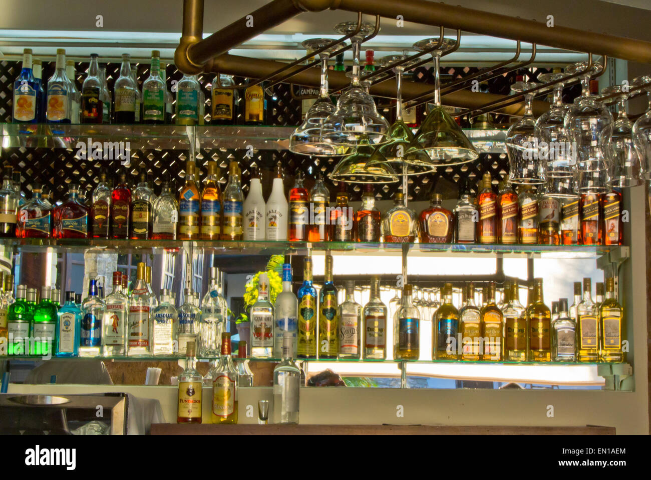 The Bar in the Hotel Marina Copan, Honduras Stock Photo - Alamy