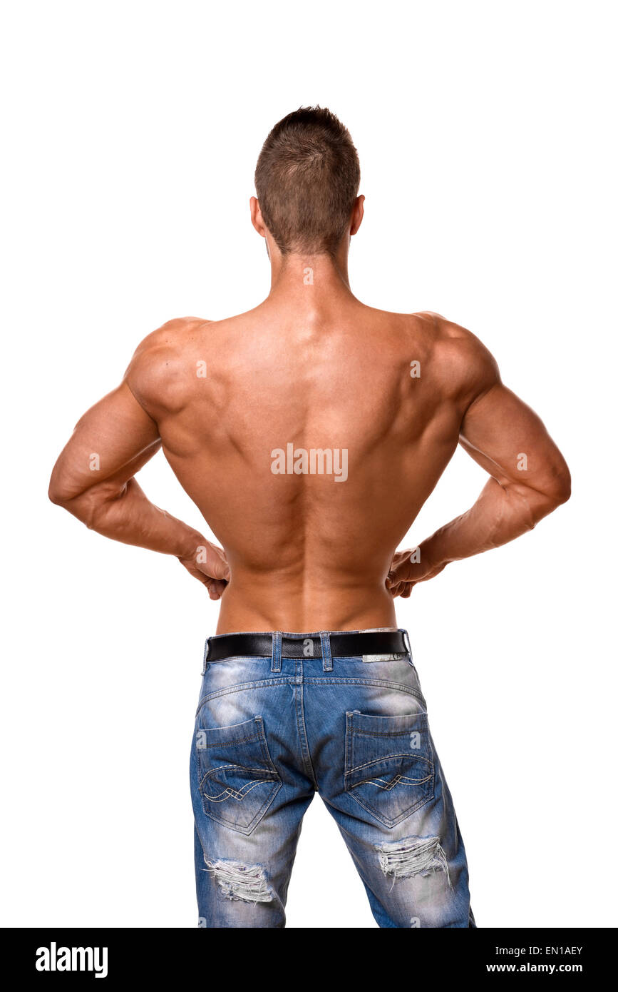 Male fitness model bodybuilder back Cut Out Stock Images & Pictures - Alamy