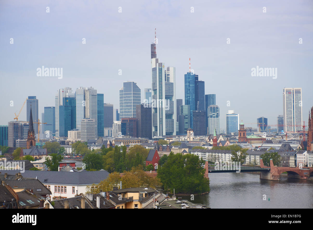 Frankfurt am Main - City with skyline Stock Photo - Alamy