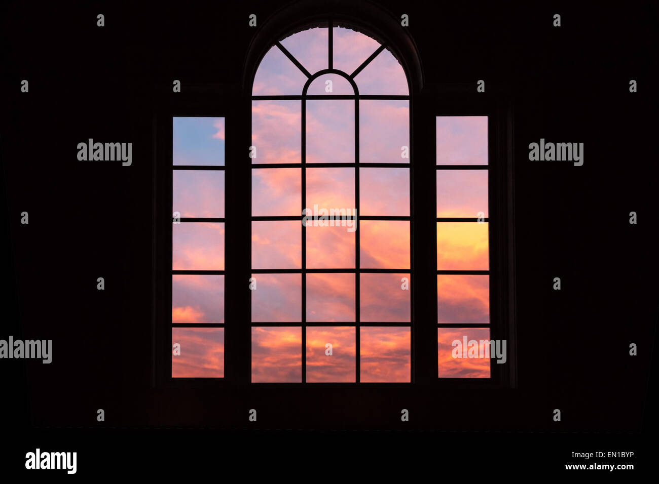 Colorado sunset through window Stock Photo - Alamy
