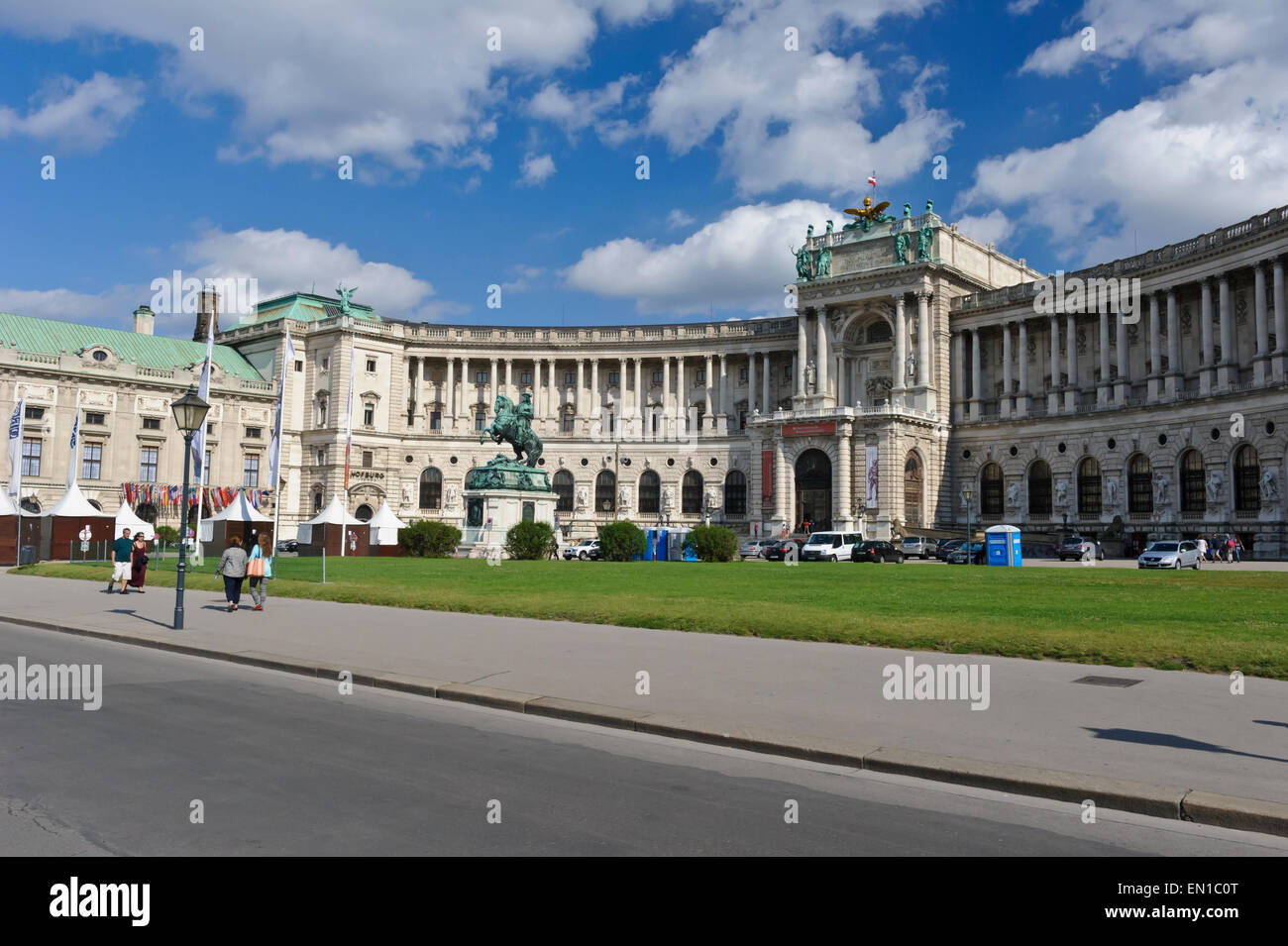The main entrance to the Library at the Hofburg Imperial Palace ...