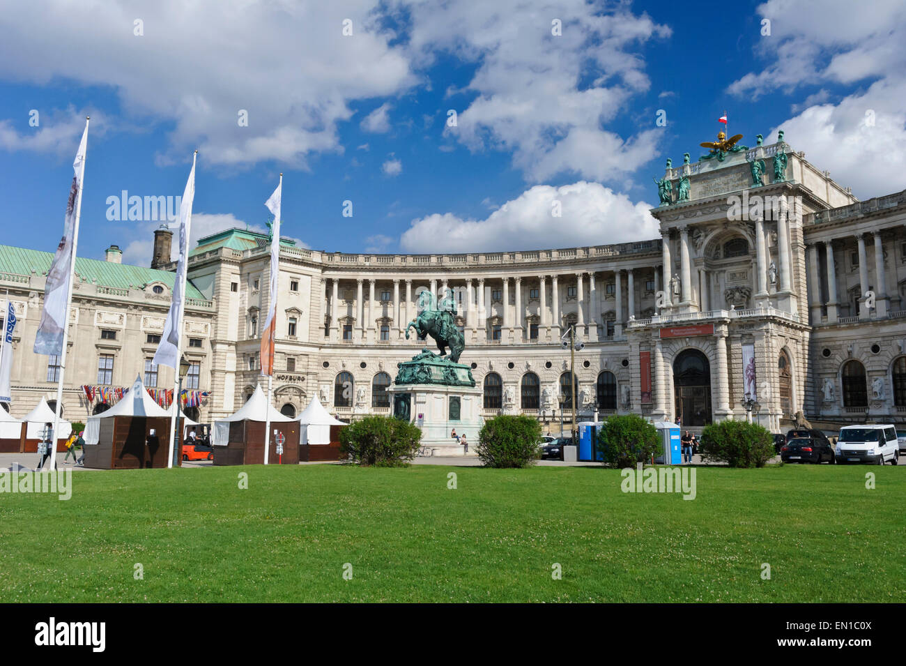 The main entrance to the Library at the Hofburg Imperial Palace ...