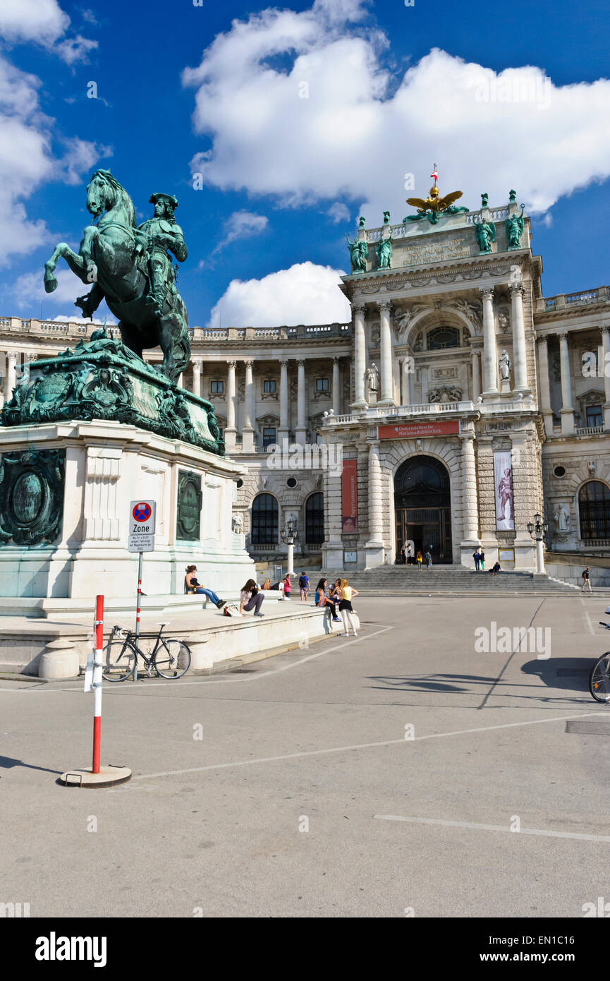 The main entrance to the Library at the Hofburg Imperial Palace ...