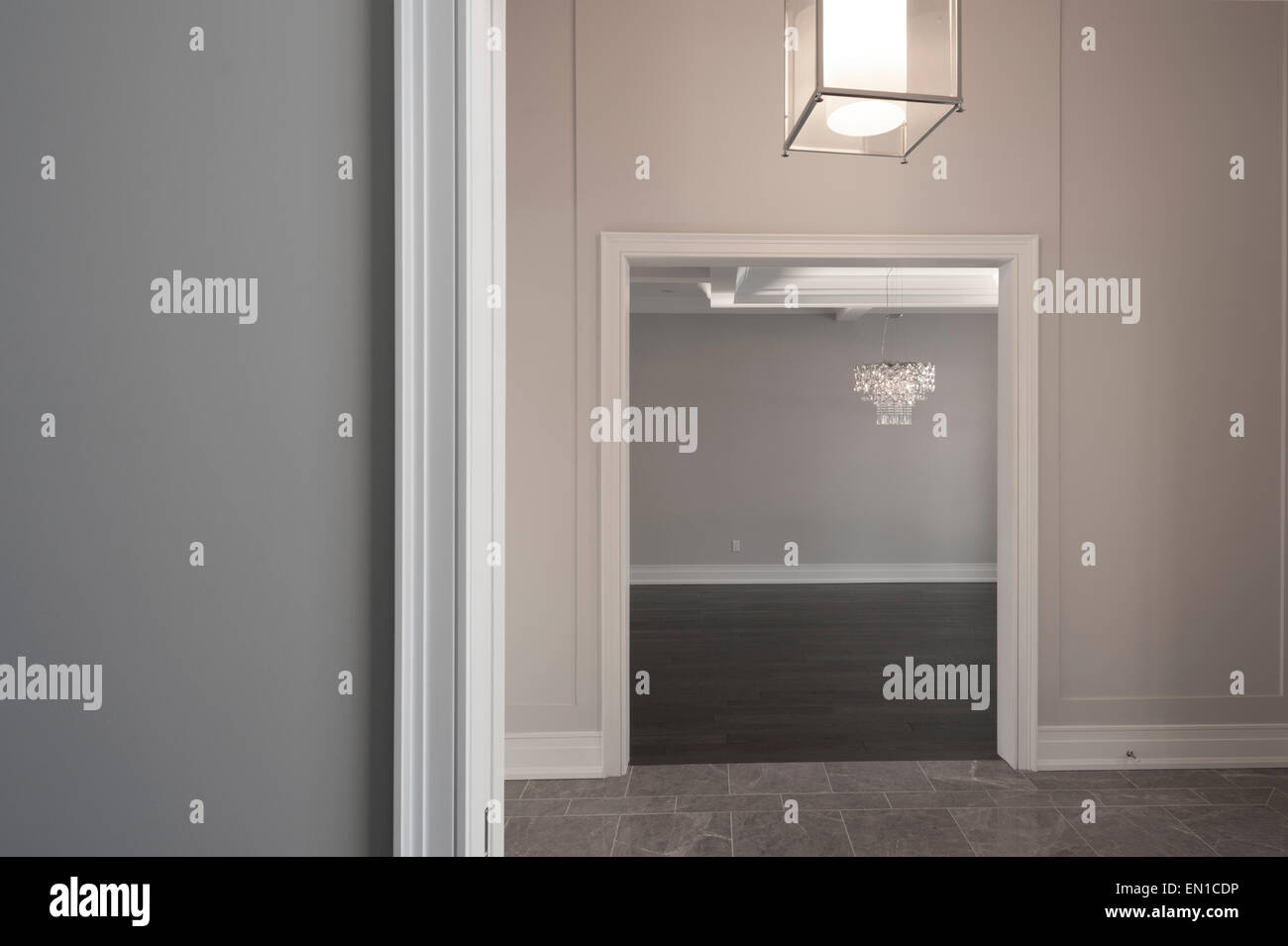 Empty rooms of a custom built home Stock Photo - Alamy