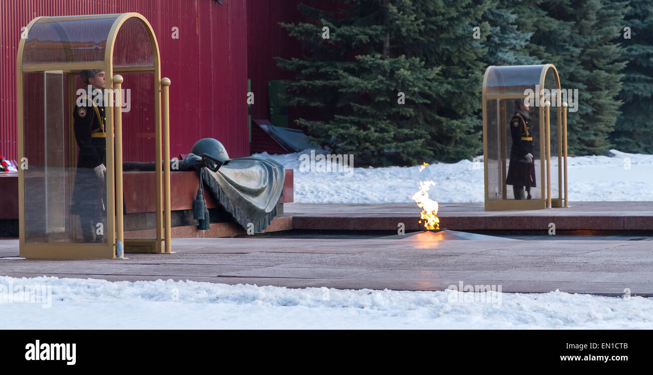 Moscow , Russia - February 21, 2015 : Eternal Flame - Tomb Of The ...