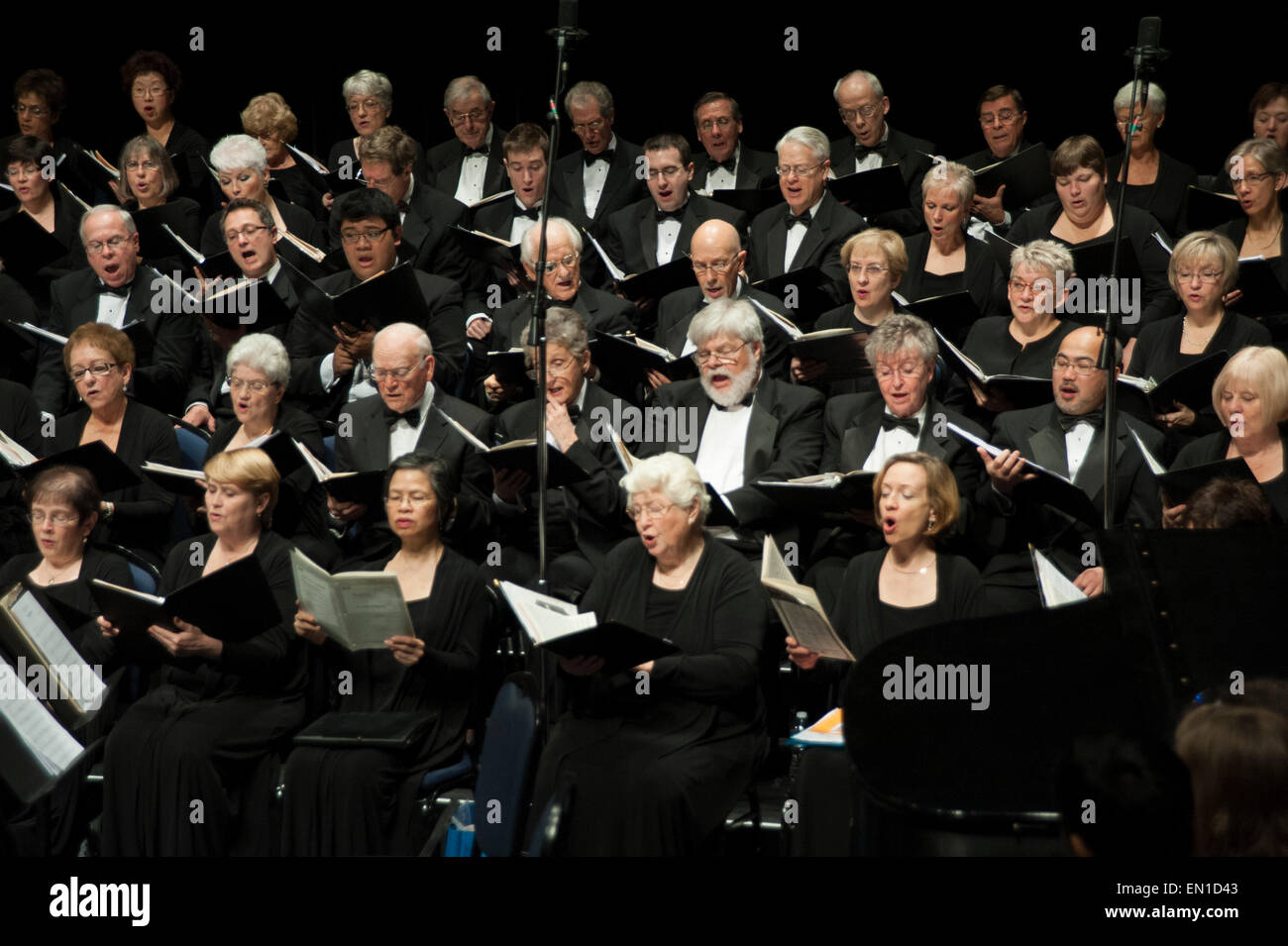 Choir group aerial view Stock Photo - Alamy