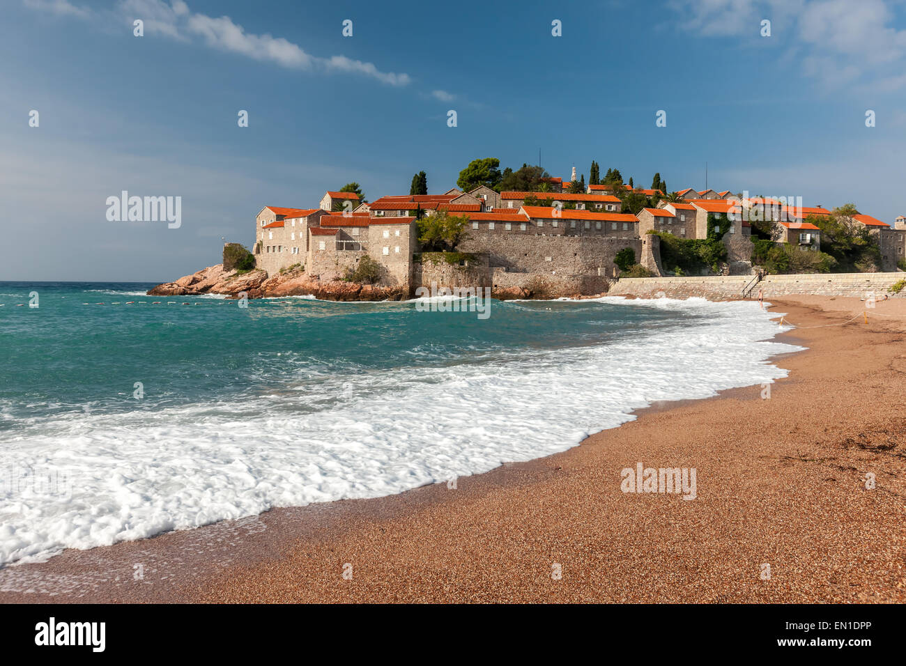 St. Stephan island in Montenegro Stock Photo - Alamy