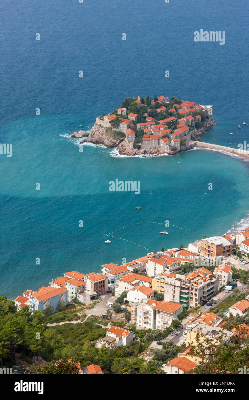 St. Stephan island in Montenegro Stock Photo - Alamy