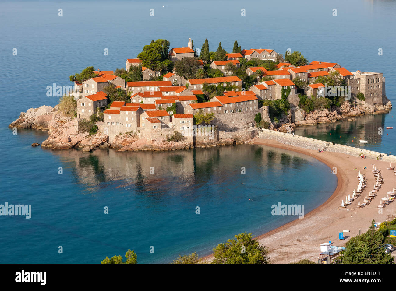St. Stephan island in Montenegro Stock Photo - Alamy