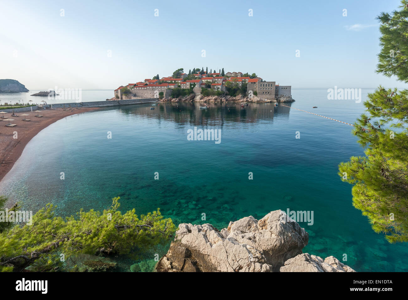 St. Stephan island in Montenegro Stock Photo - Alamy
