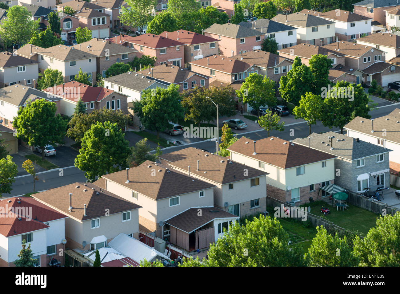 Aerial view of detached single homes Stock Photo - Alamy