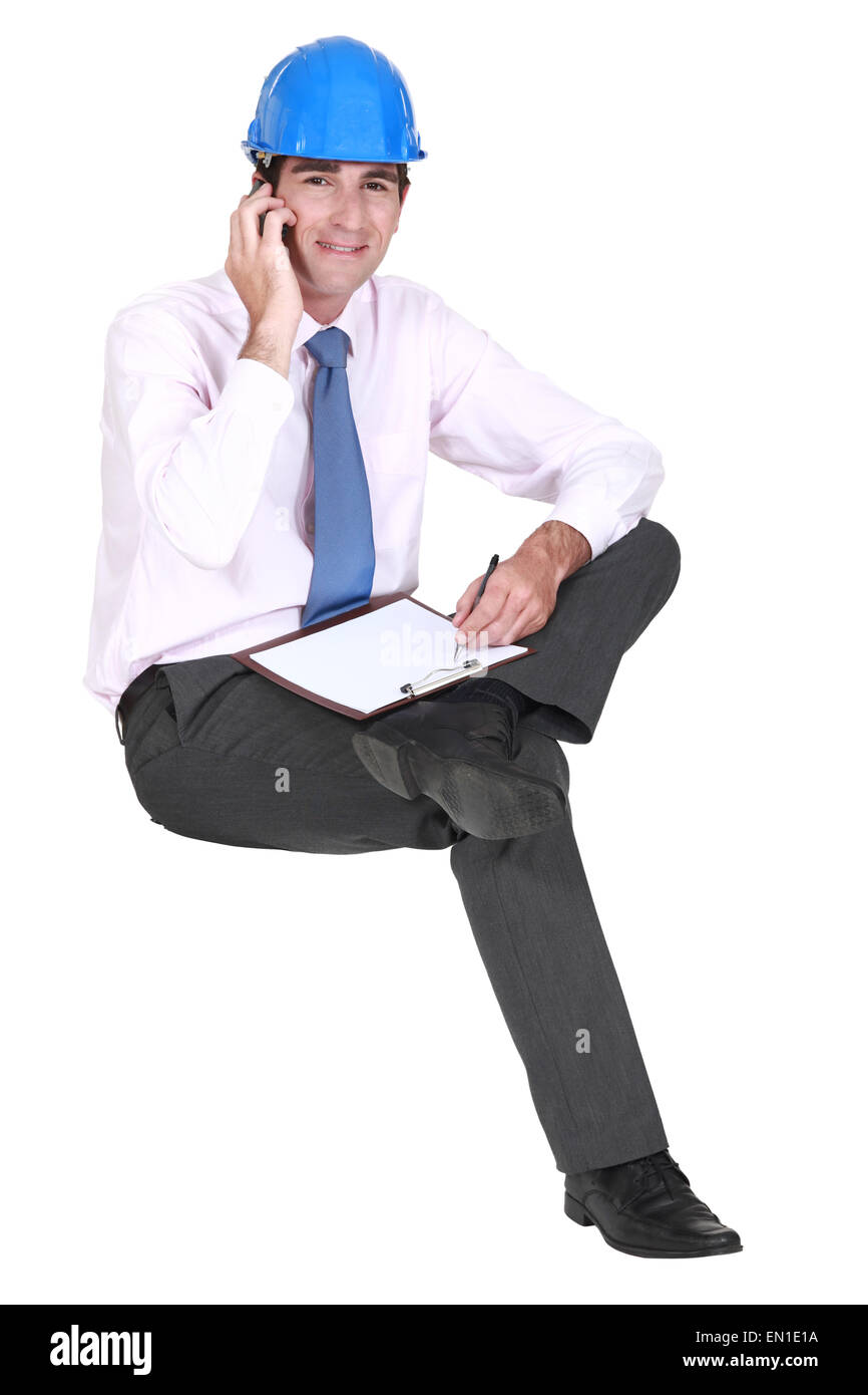 Architect chatting away Stock Photo - Alamy