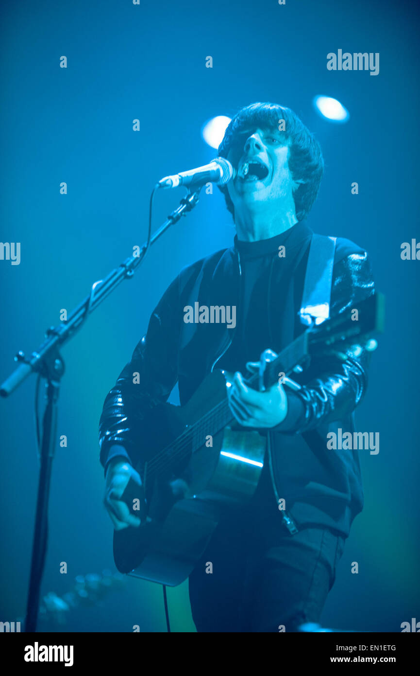 English musician Jake Bugg plays at Alexandra Palace in London ...