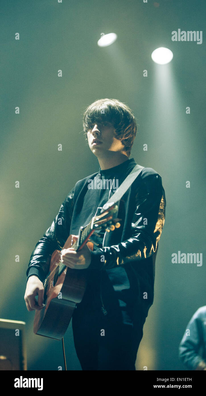 English musician Jake Bugg plays at Alexandra Palace in London ...