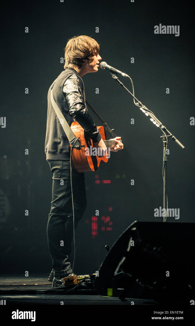 English musician Jake Bugg plays at Alexandra Palace in London ...