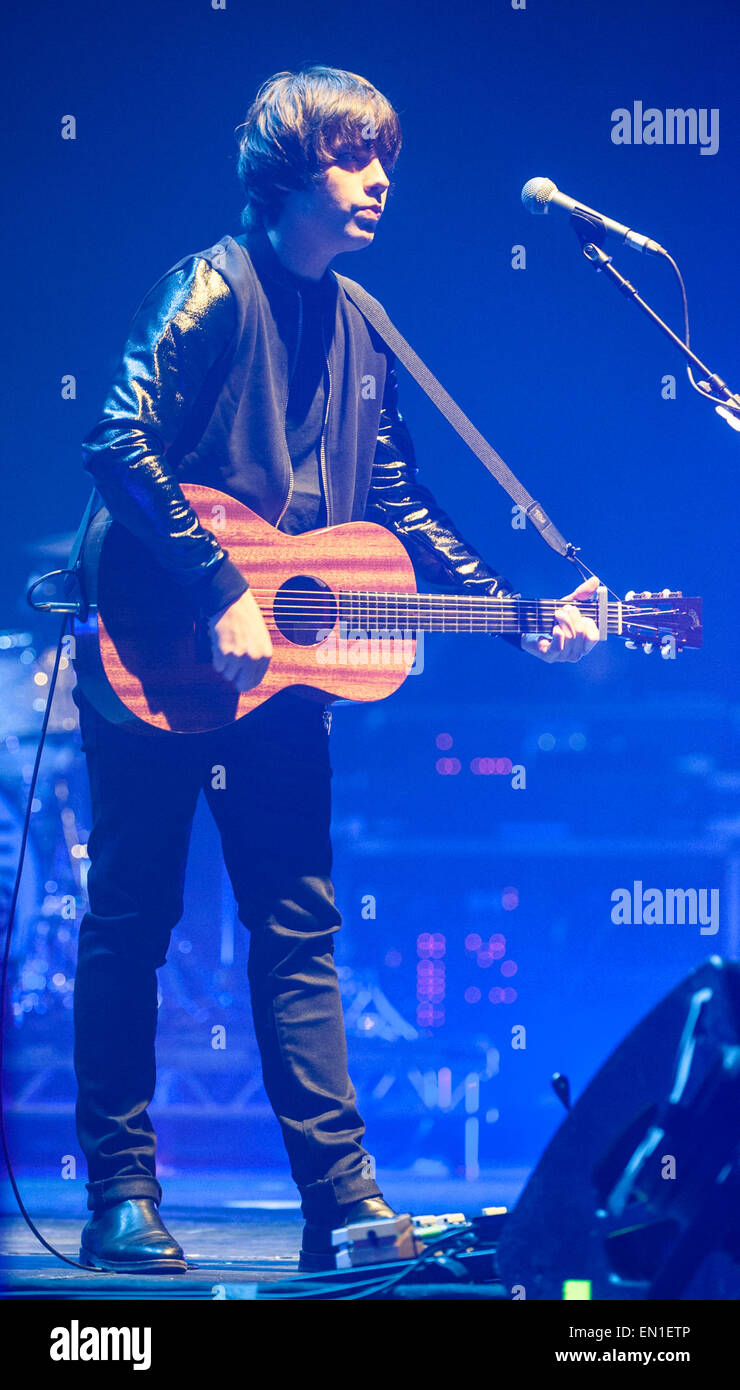 English musician Jake Bugg plays at Alexandra Palace in London ...