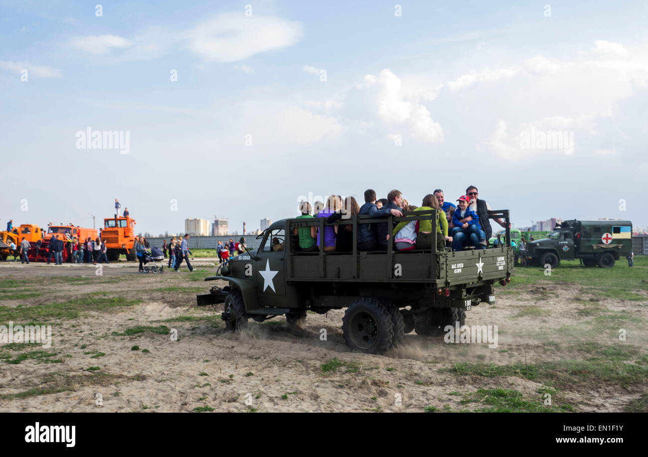 An american truck with people -- The Retro OldCarFest is the biggest ...