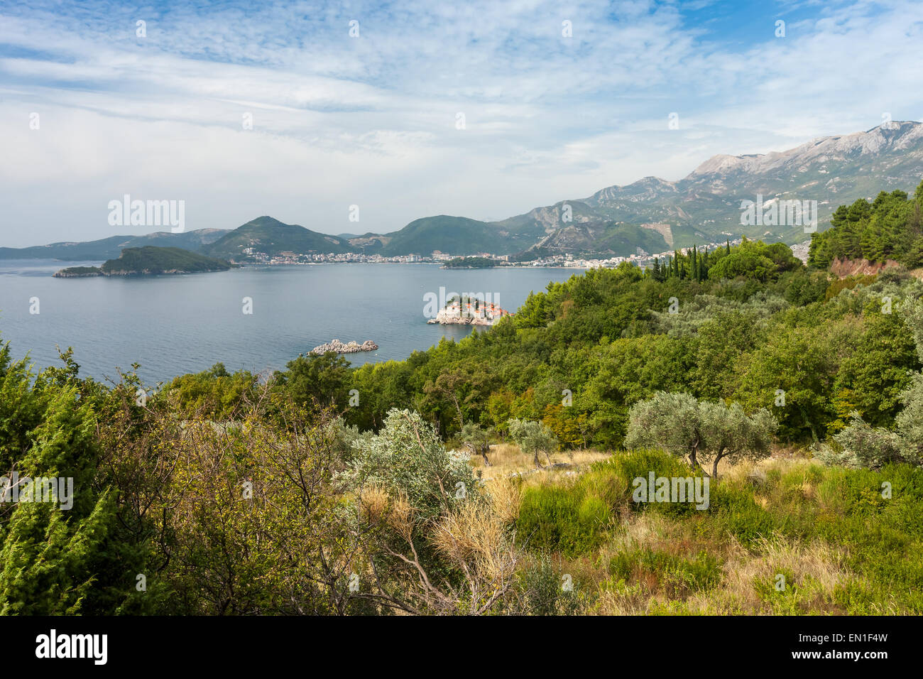 St. Stephan island in Montenegro Stock Photo - Alamy