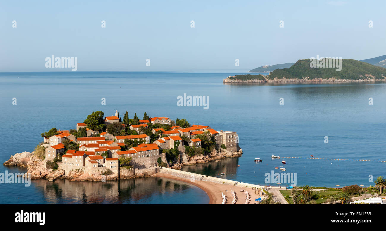 St. Stephan island in Montenegro Stock Photo - Alamy