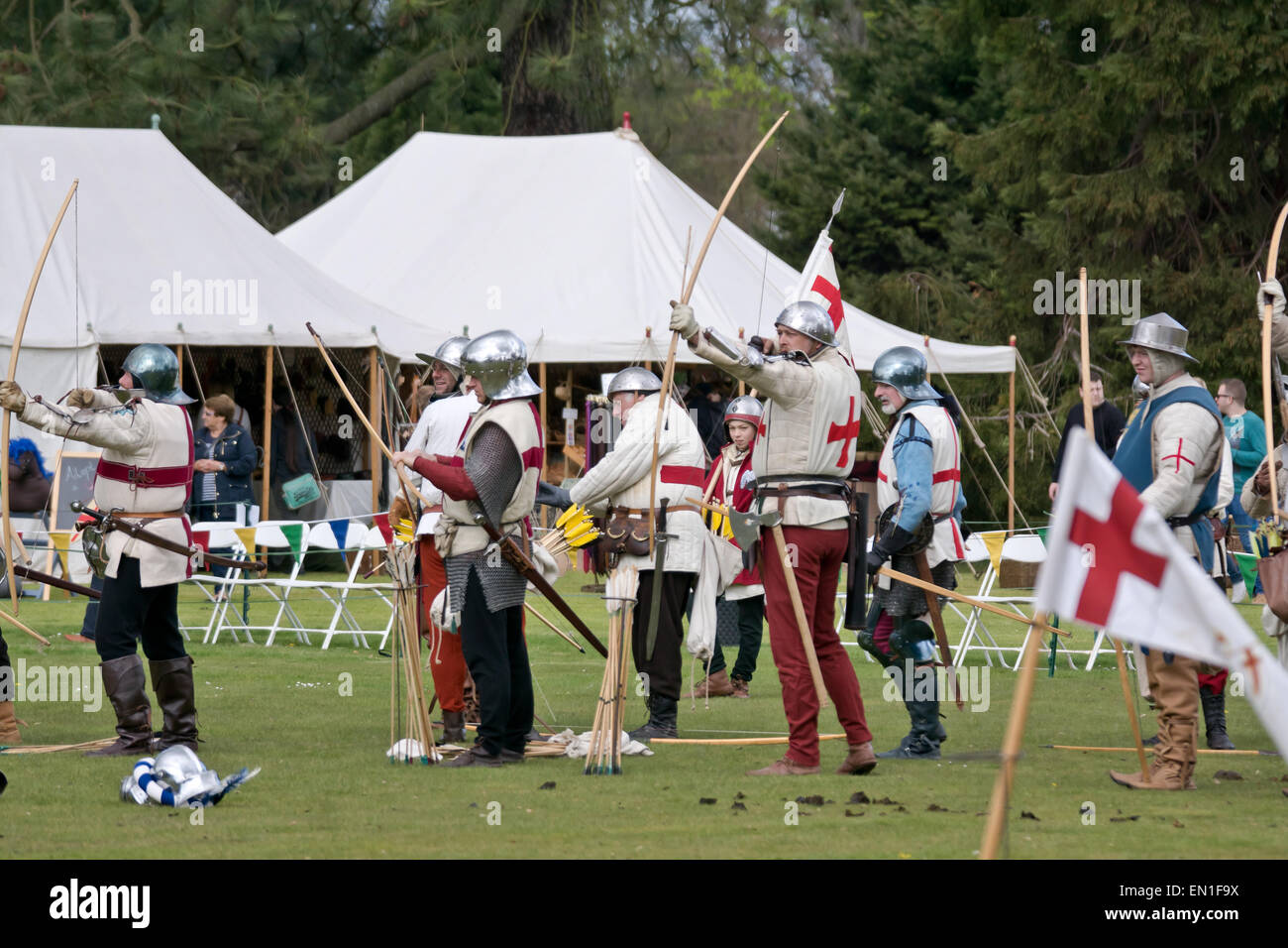Medieval re-enactment with archer's. Credit: Scott Carruthers/Alamy ...