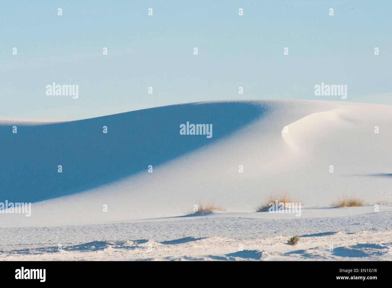 White Sand Dunes - White Sands National Monument Stock Photo - Alamy