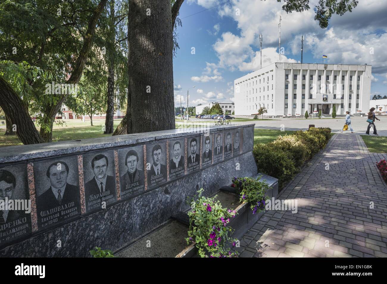 Slavutych, Ukraine. 29th Aug, 2014. Monument in Slavutich in memory of ...